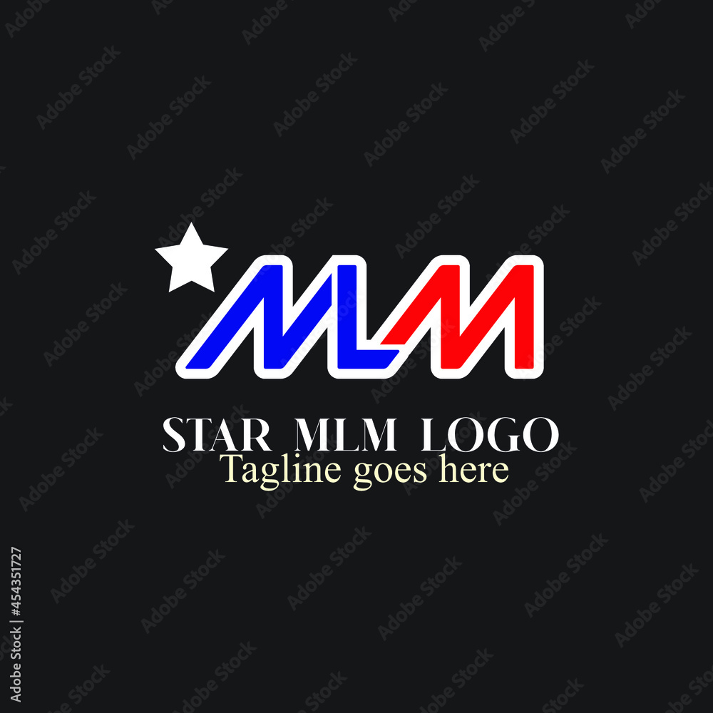 Initial star MLM logo exclusive design inspiration Stock Vector | Adobe ...