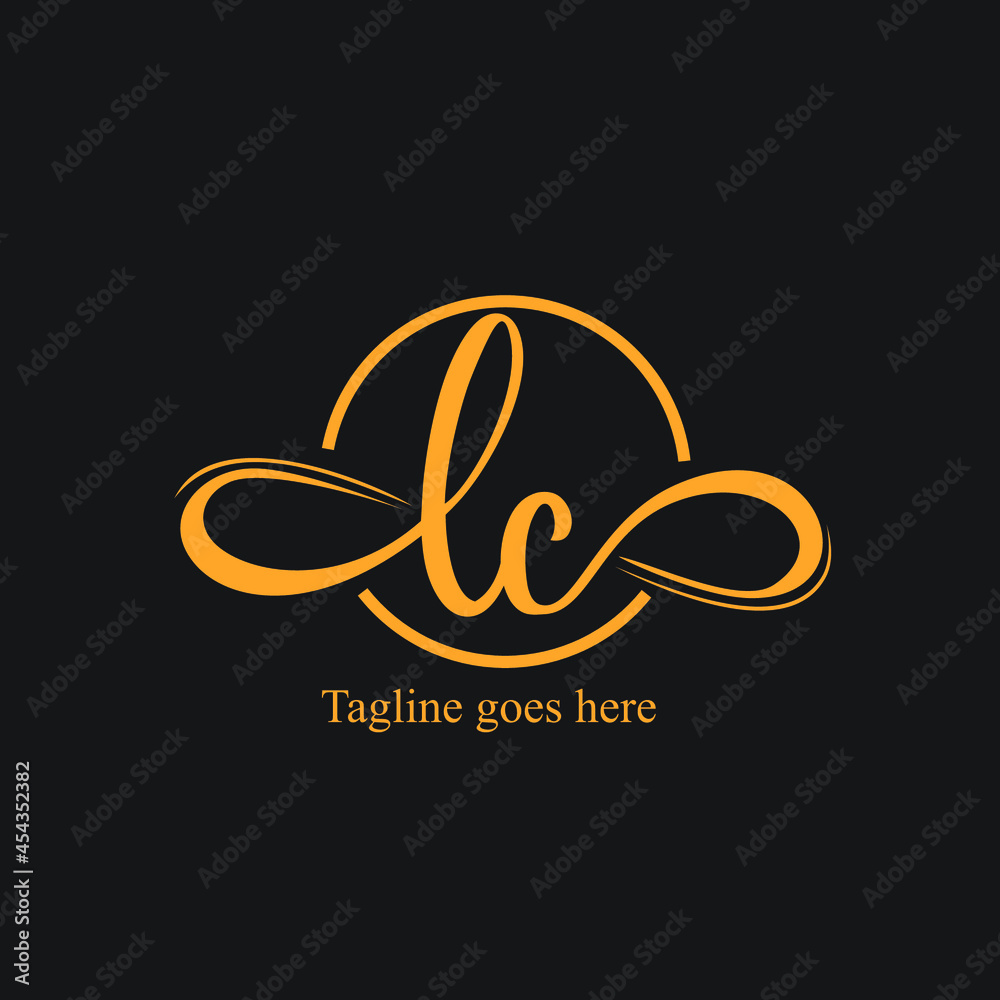 Vetor de Lc initial infinity logo exclusive design inspiration do Stock ...