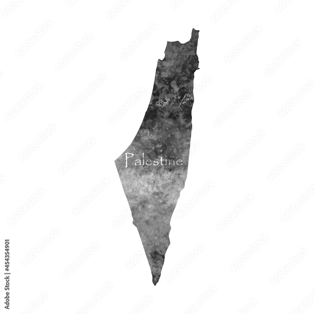 Old abstract grunge map of Palestine with ancient map and letters on ...