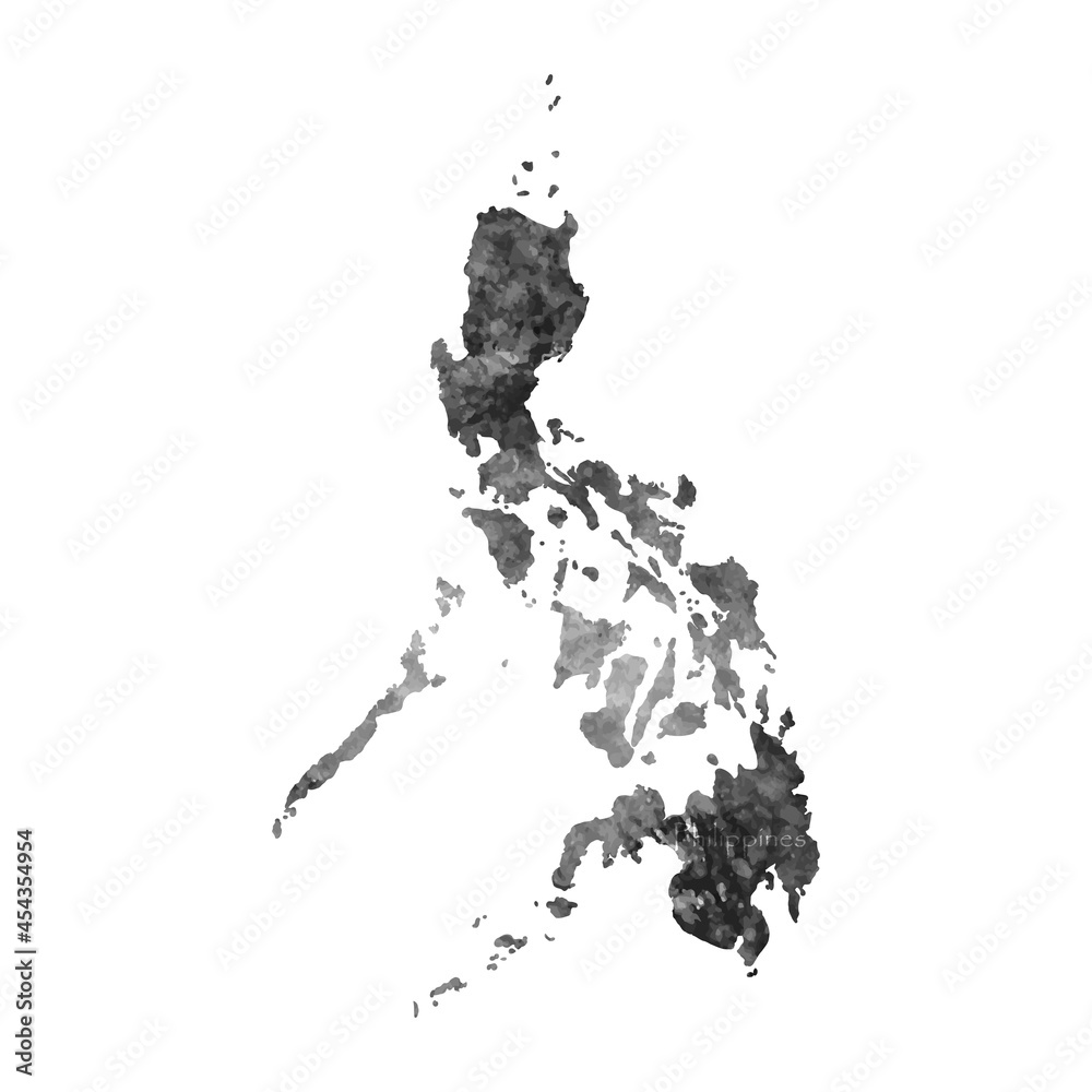 Old abstract grunge map of Philippines with ancient map and letters on ...