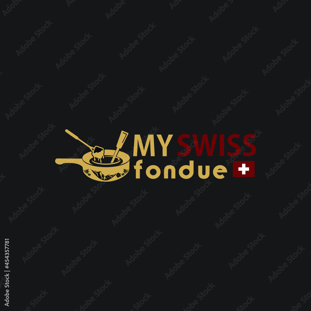my swiss fondue logo exclusive design inspiration Stock Vector | Adobe ...