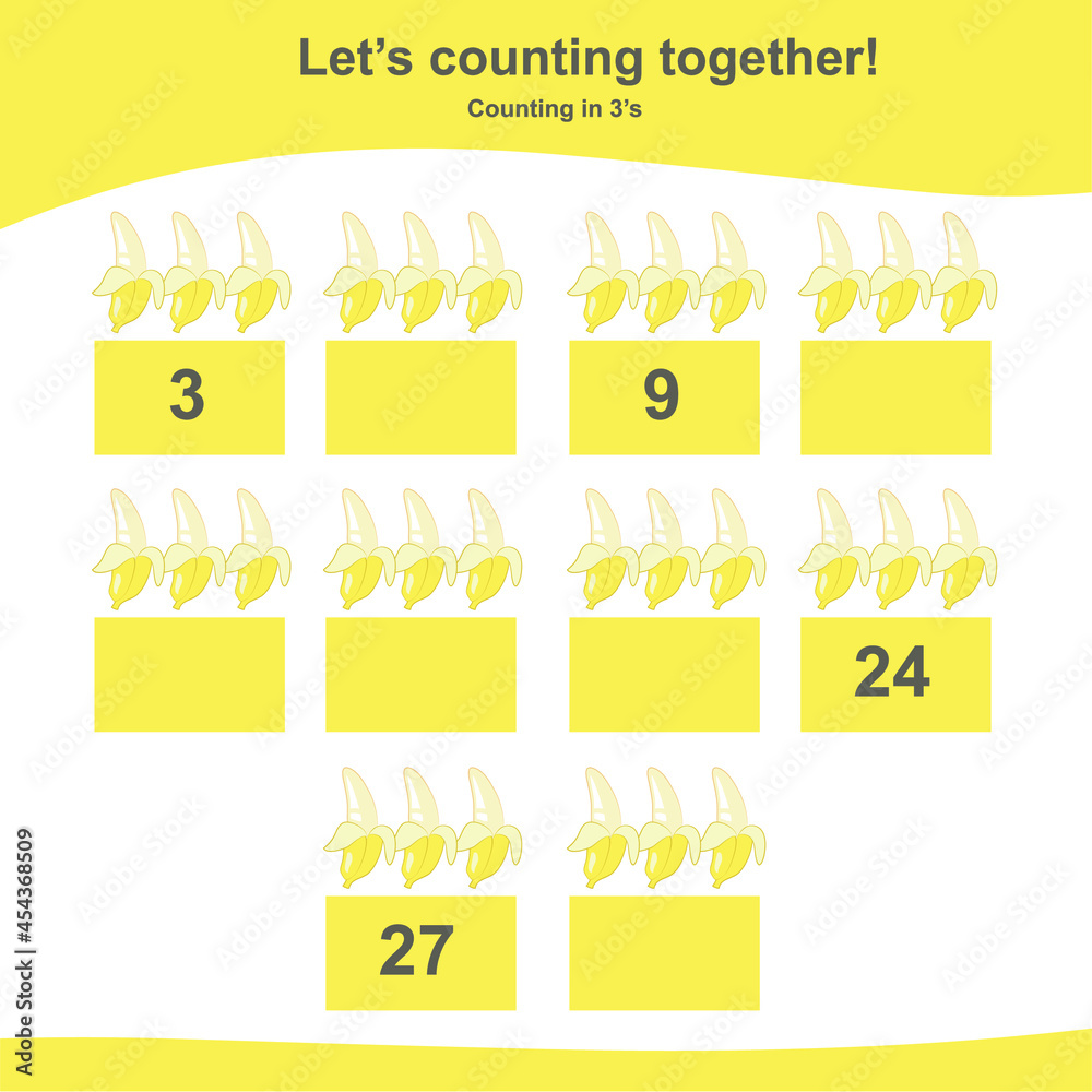 Counting banana for children. Fruit Counting Math Worksheet. Counting ...