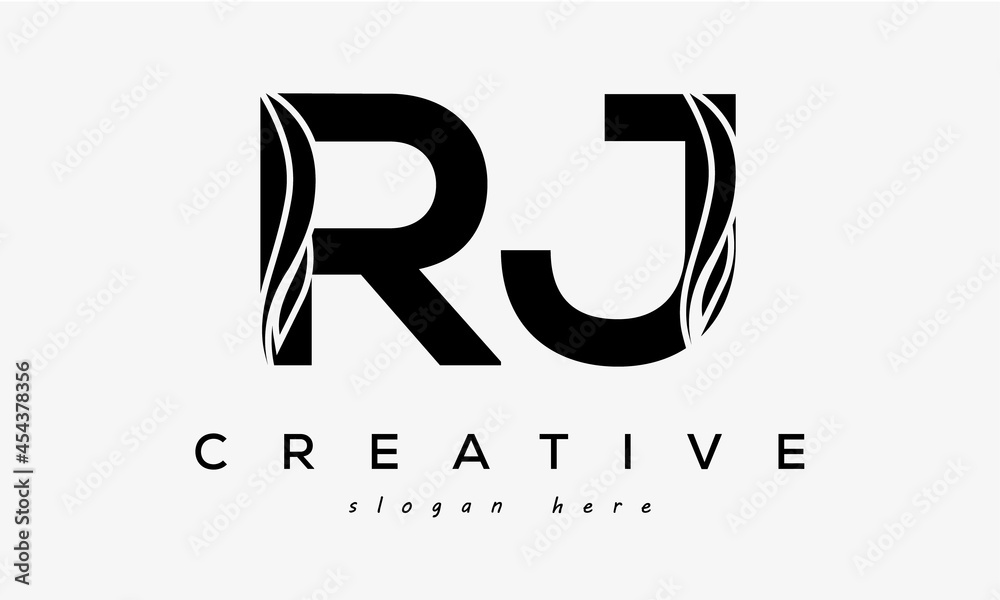 RJ creative letter logo design victor Stock Vector | Adobe Stock