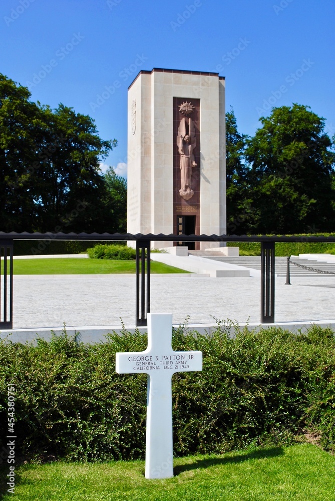 General George S. Patton's grave at the Luxembourg American Military ...