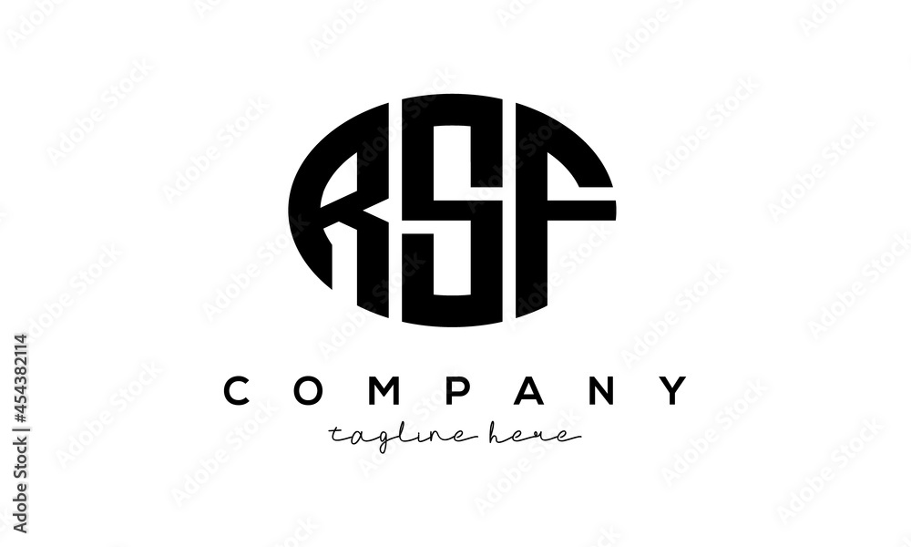 RSF three Letters creative circle logo design Stock Vector | Adobe Stock