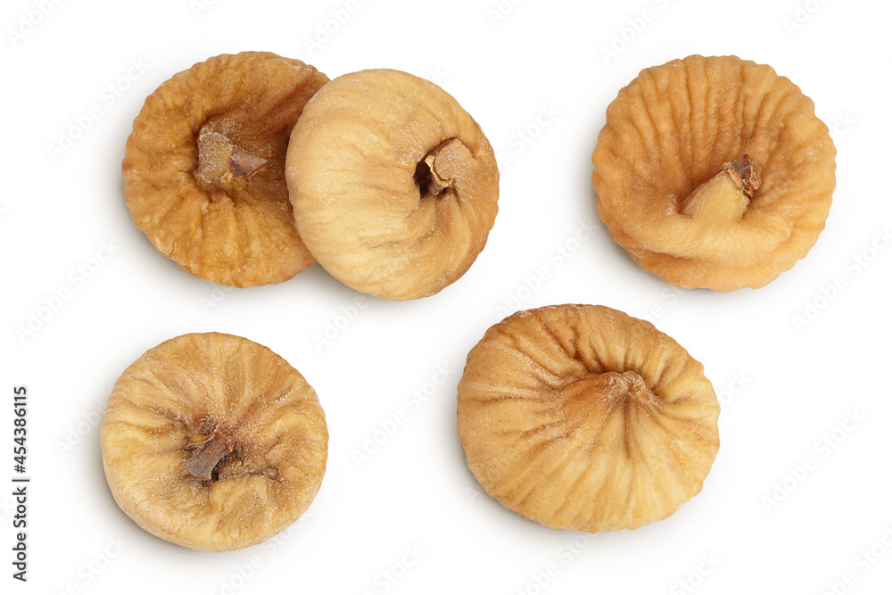 dried figs isolated on white background with clipping path and full ...