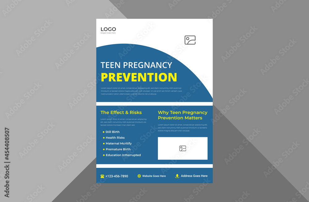 pregnancy school flyer design template. pregnancy education poster ...