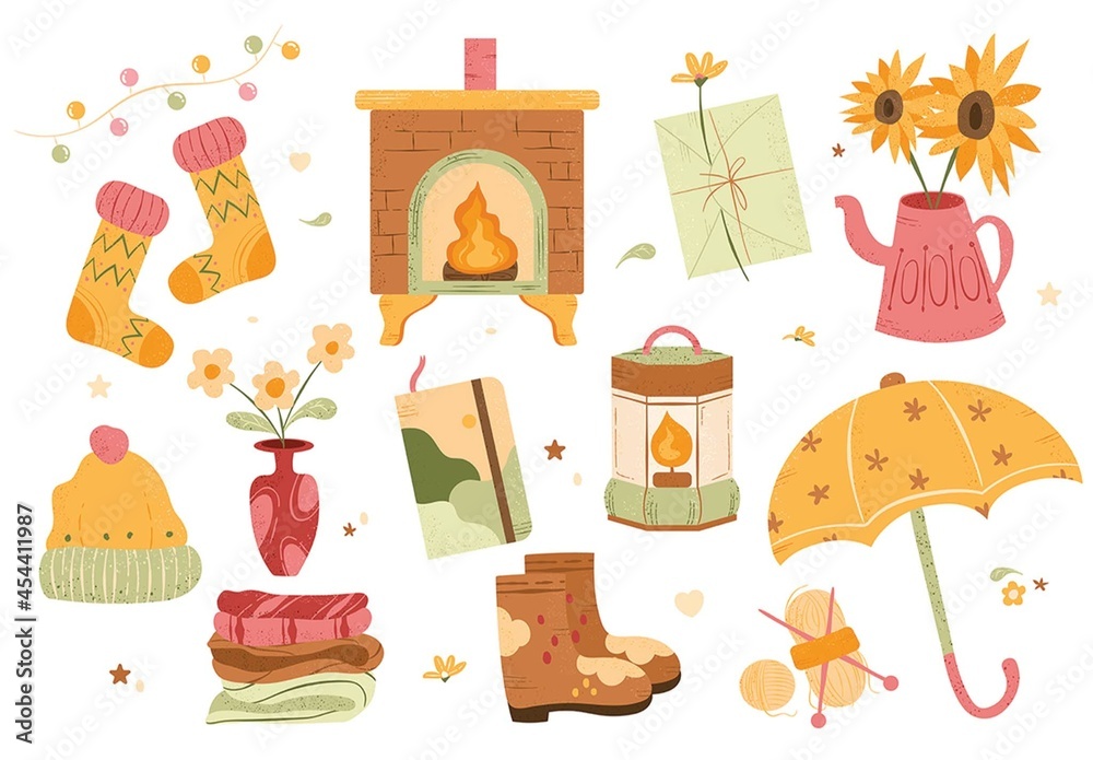 Autumn Fall Thanksgiving Seasonal Clipart Vector Illustrations Stock ...