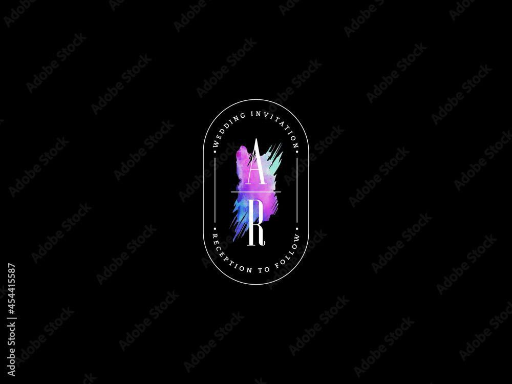Letter AR Logo, Creative ar a r Logo Icon Vector for floral wedding ...