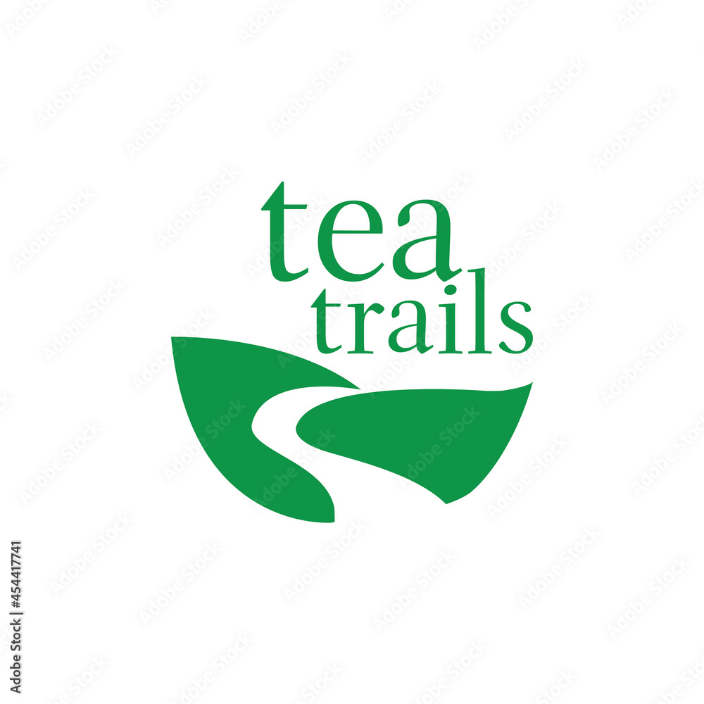 tea logo, tea trails Logo, Tea leaf, Vector, illustration Stock Vector ...