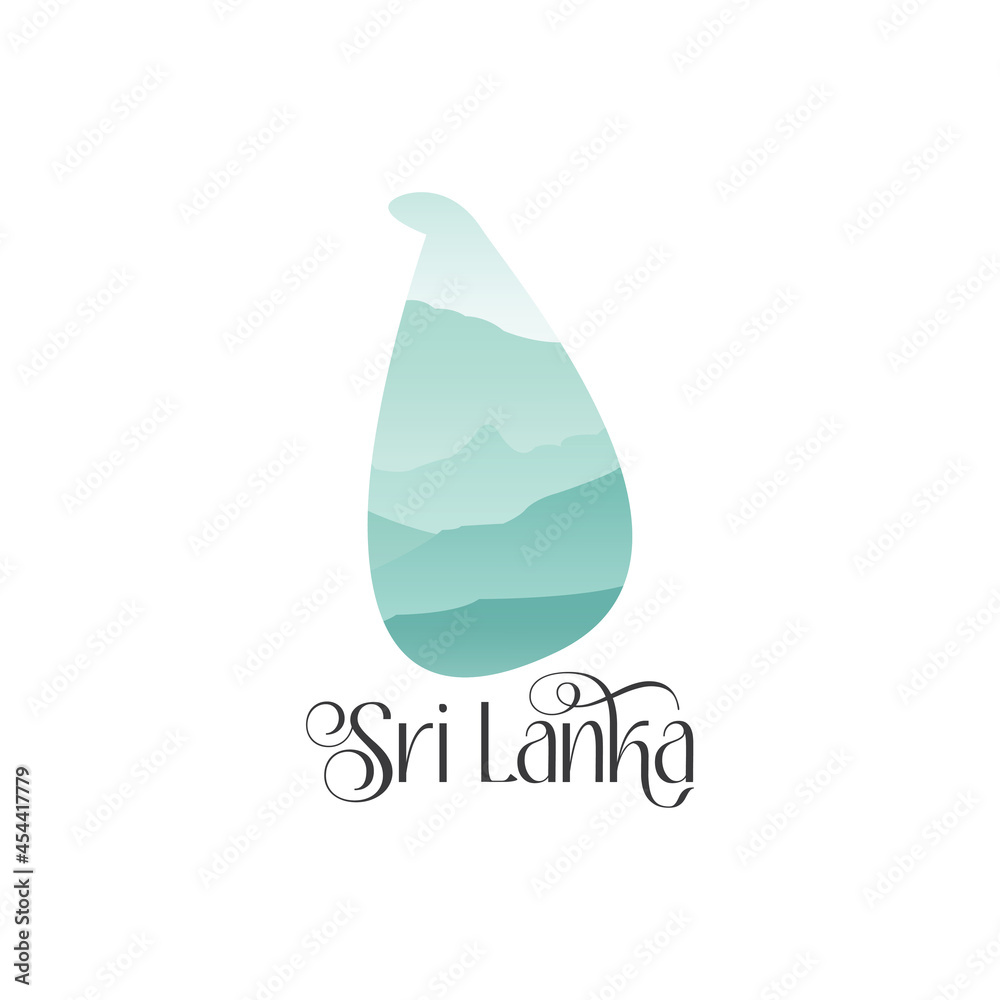 Sri Lanka Abstract, Sri Lanka Logo white background vector. Stock ...
