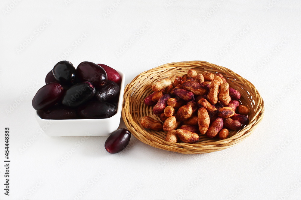 fresh jambolan plum, jamun,java plum,black jamun,syzygium cumini or ...