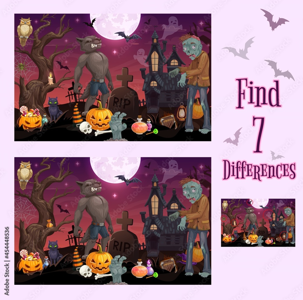 Spot The Difference Game With Answers