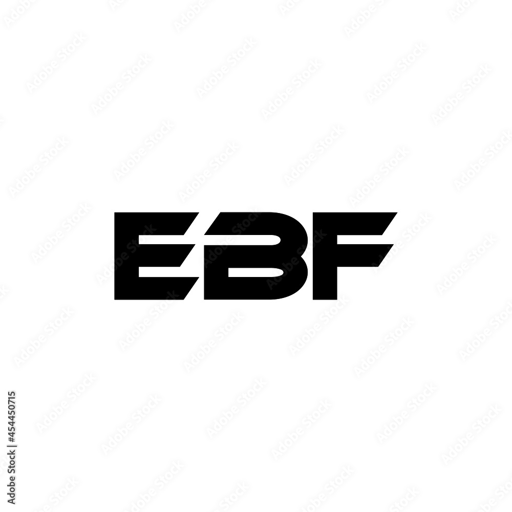 EBF letter logo design with white background in illustrator, vector ...