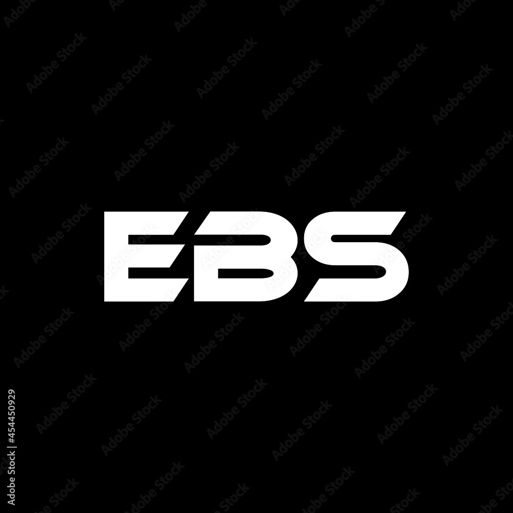 EBS letter logo design with black background in illustrator, vector ...