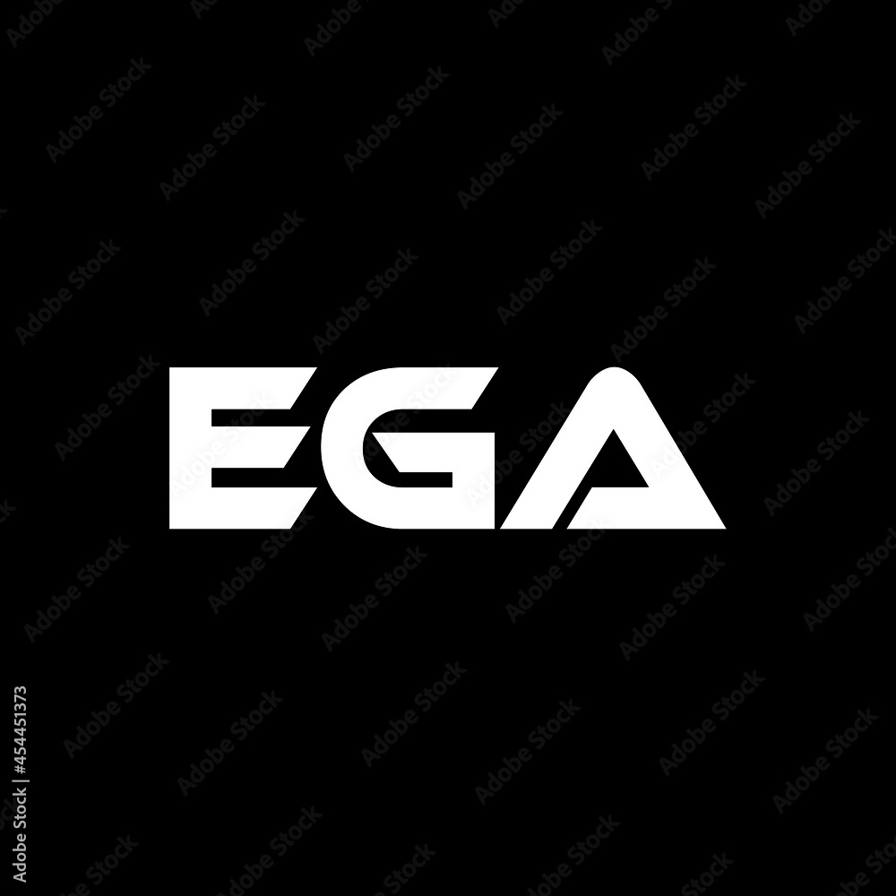 EGA letter logo design with black background in illustrator, vector ...