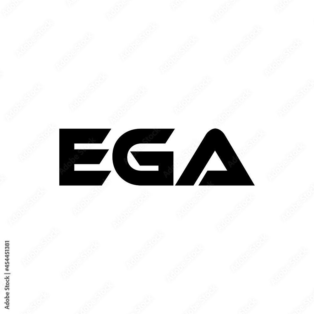 EGA letter logo design with white background in illustrator, vector ...