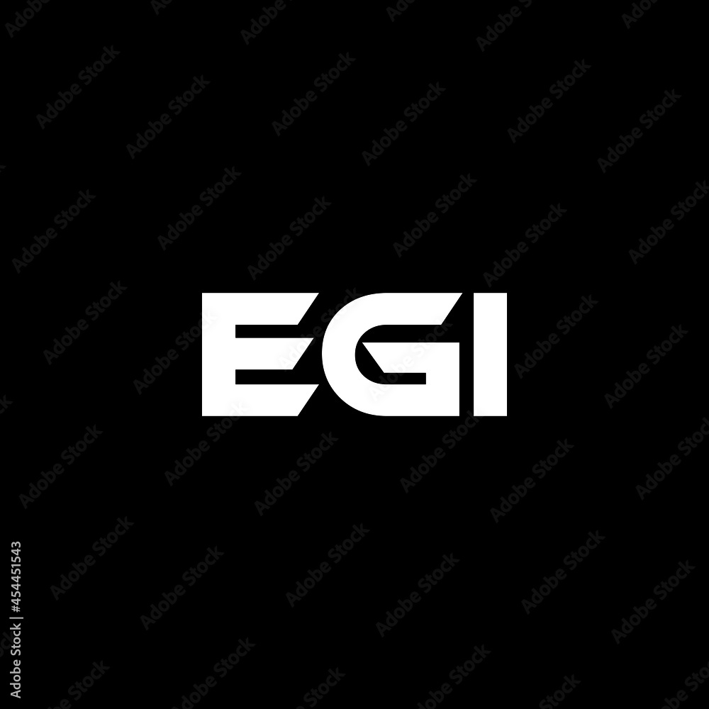 EGI letter logo design with black background in illustrator, vector ...