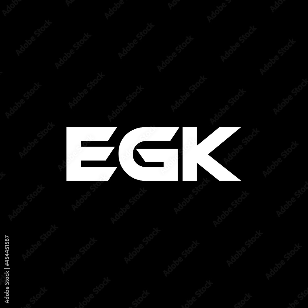 EGK letter logo design with black background in illustrator, vector ...