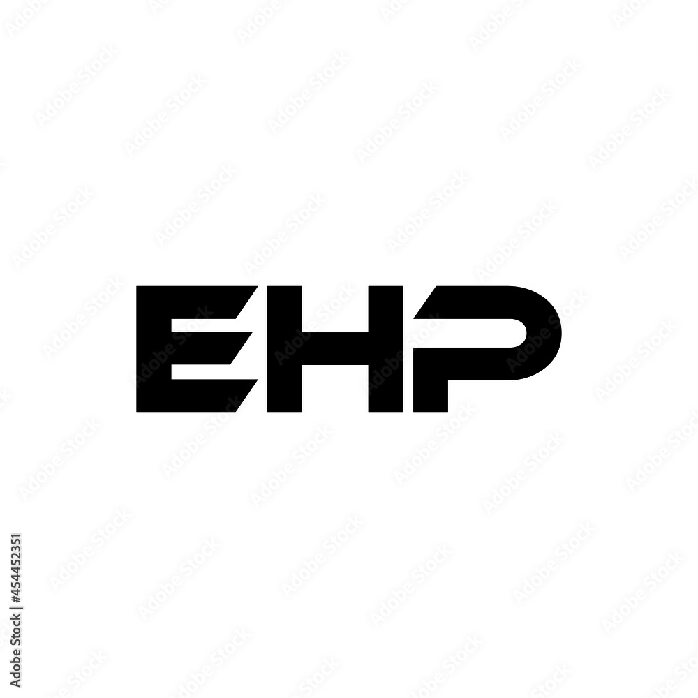 EHP letter logo design with white background in illustrator, vector ...