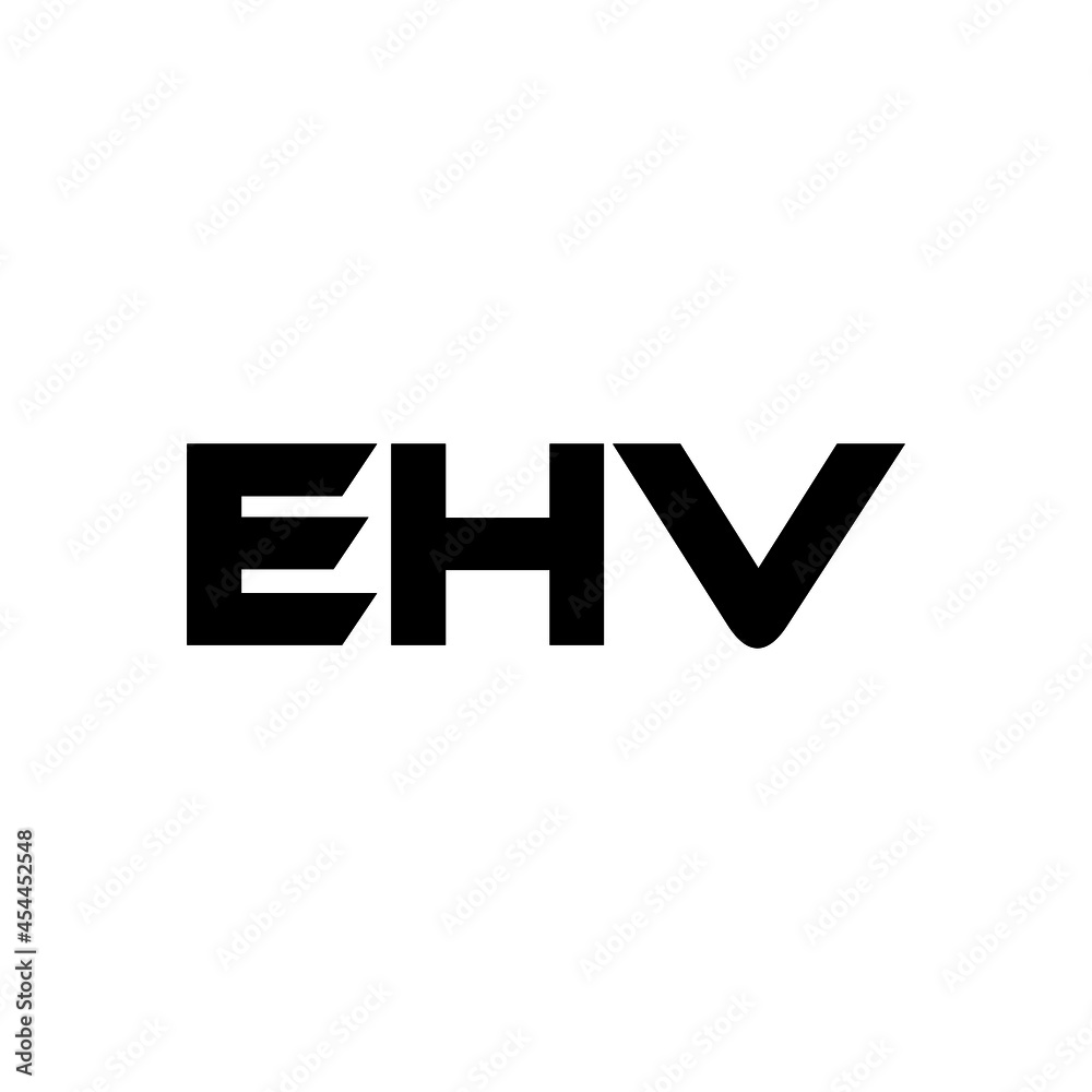 EHV letter logo design with white background in illustrator, vector ...