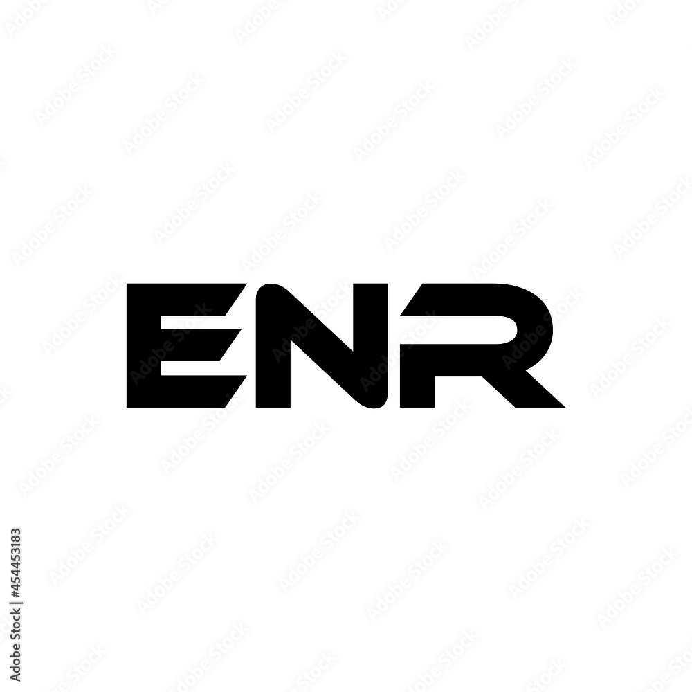 ENR letter logo design with white background in illustrator, vector ...