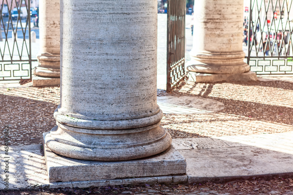 Base of Roman Columns . Doric columns part of ancient architecture ...