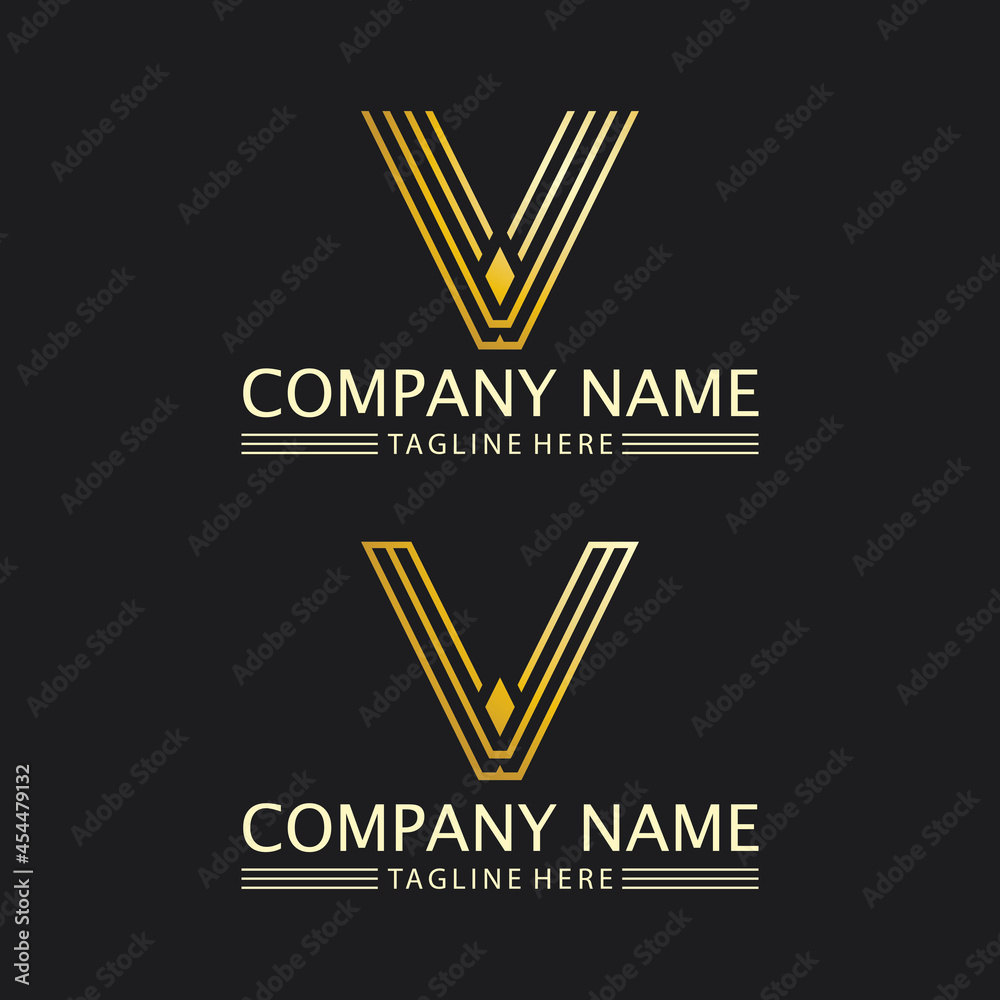 V Letter Logo Template vector font logo business and identity Stock ...