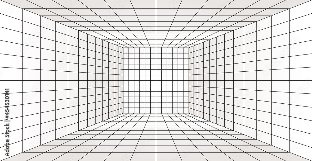 Perspective grid background for interior. Vector illustration Stock ...
