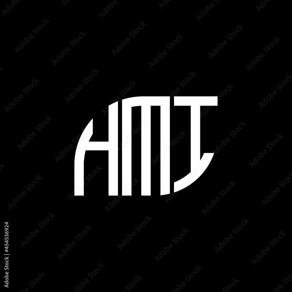 HMI letter logo design on black background. HMI creative initials ...