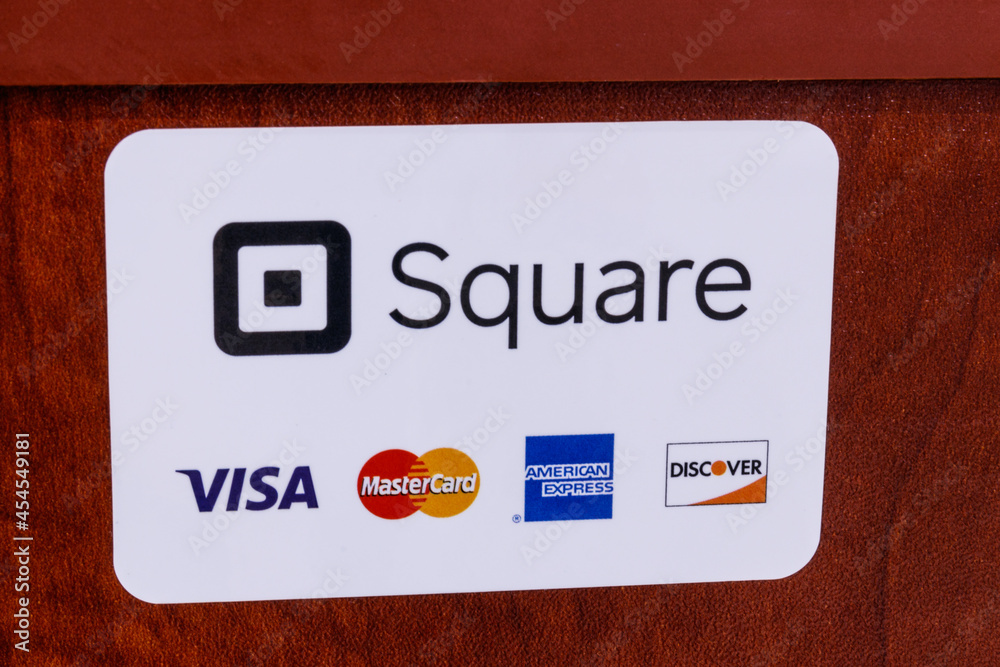 Modern mobile pay and credit methods including Square, Visa, Master ...