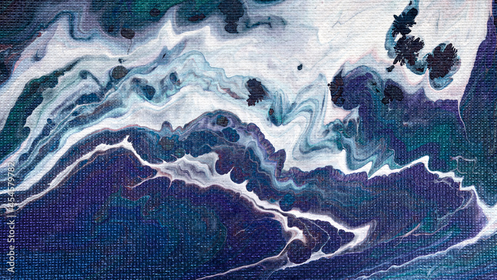 Abstract Fluid Art Painting Background. Acrylic Pour. Modern ...