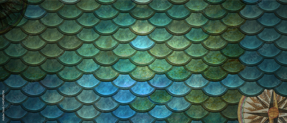 Wall background with tiles. Fish Scale, tile Wallpaper with Textured ...