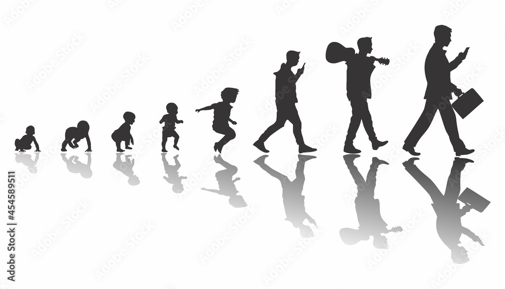 Evolution of a businessman. From toddler to child, through teenager ...