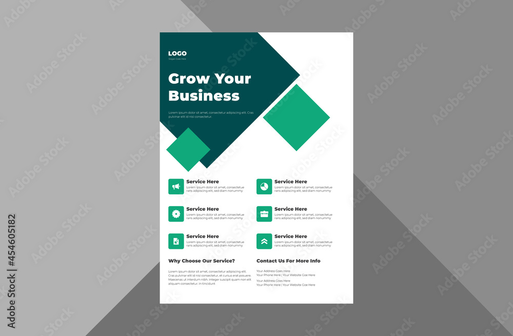 grow your business flyer design template. take your business to the ...