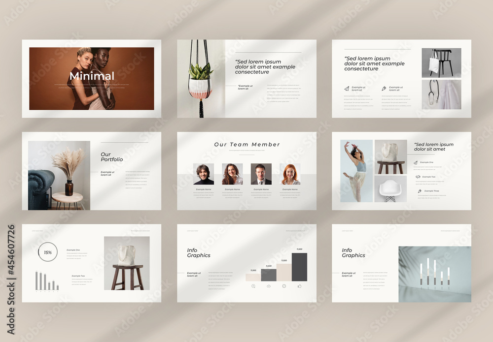 Minimal Presentation Layout Stock Template | Adobe Stock