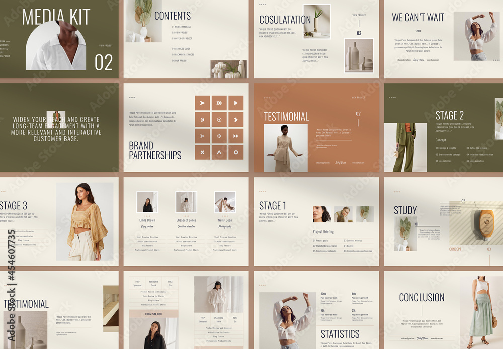 Media Kit Layout Stock Template | Adobe Stock