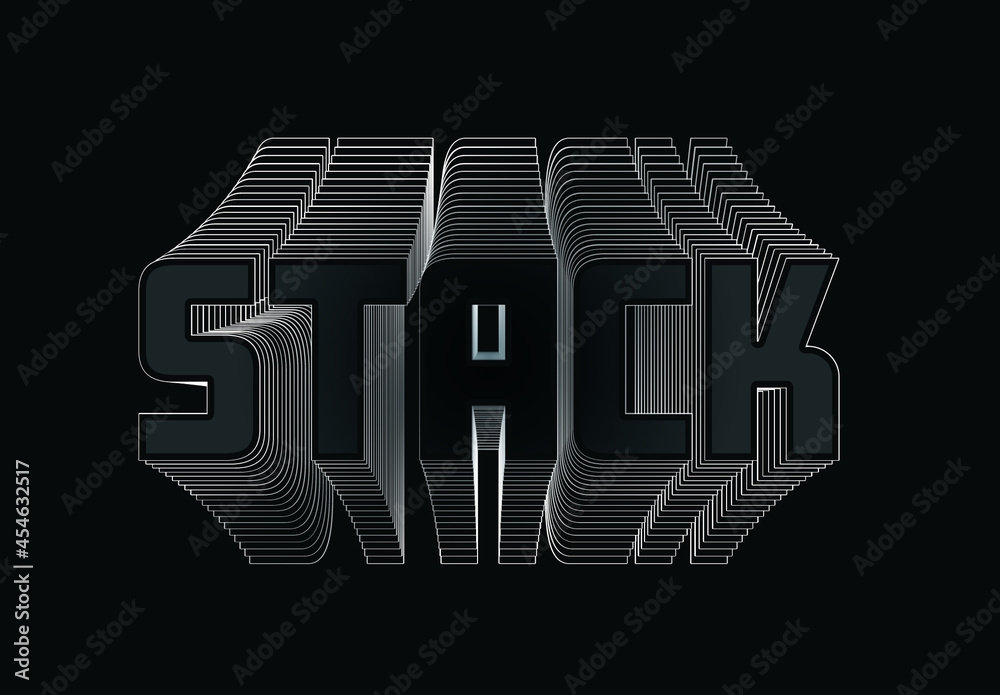 Stacked Text Effect Stock Template | Adobe Stock