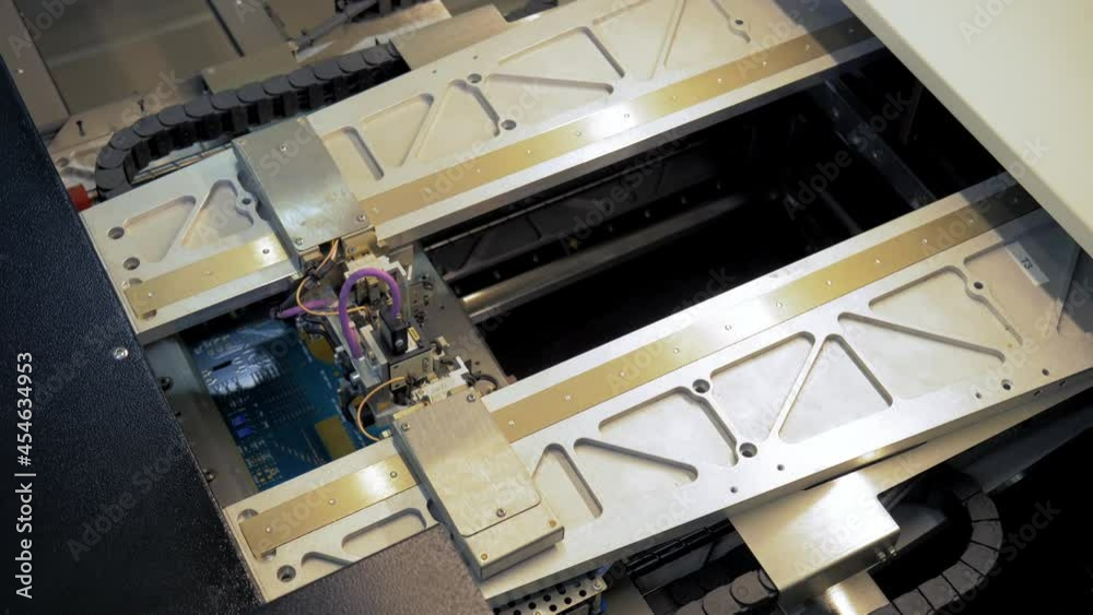 Industrial Electronic Manufacturing. Working on Printing the Radio ...