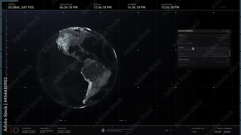 Future computer interface of the spying system. Future computer ...