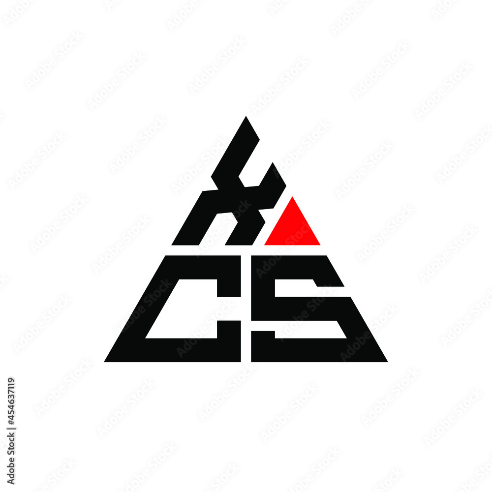 Vektorová grafika „XCS triangle letter logo design with triangle shape ...