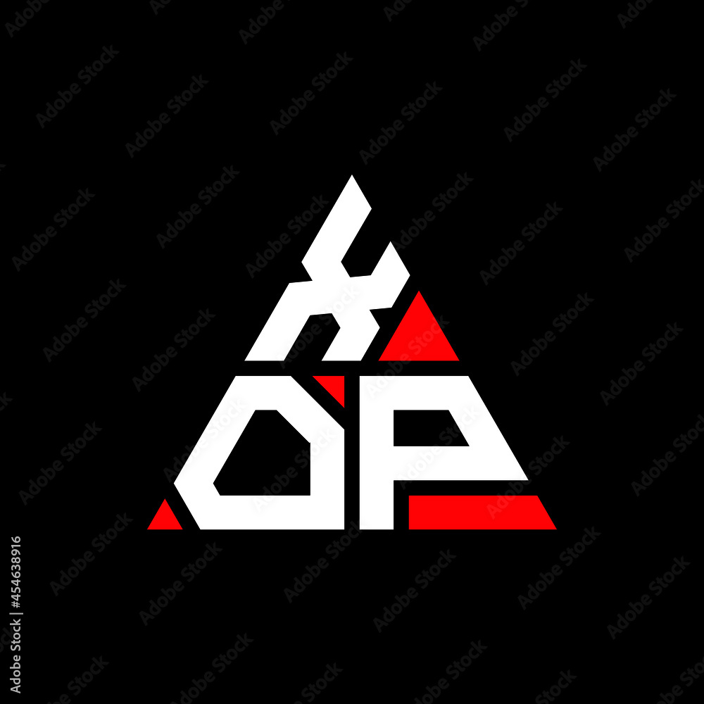 XOP triangle letter logo design with triangle shape. XOP triangle logo ...