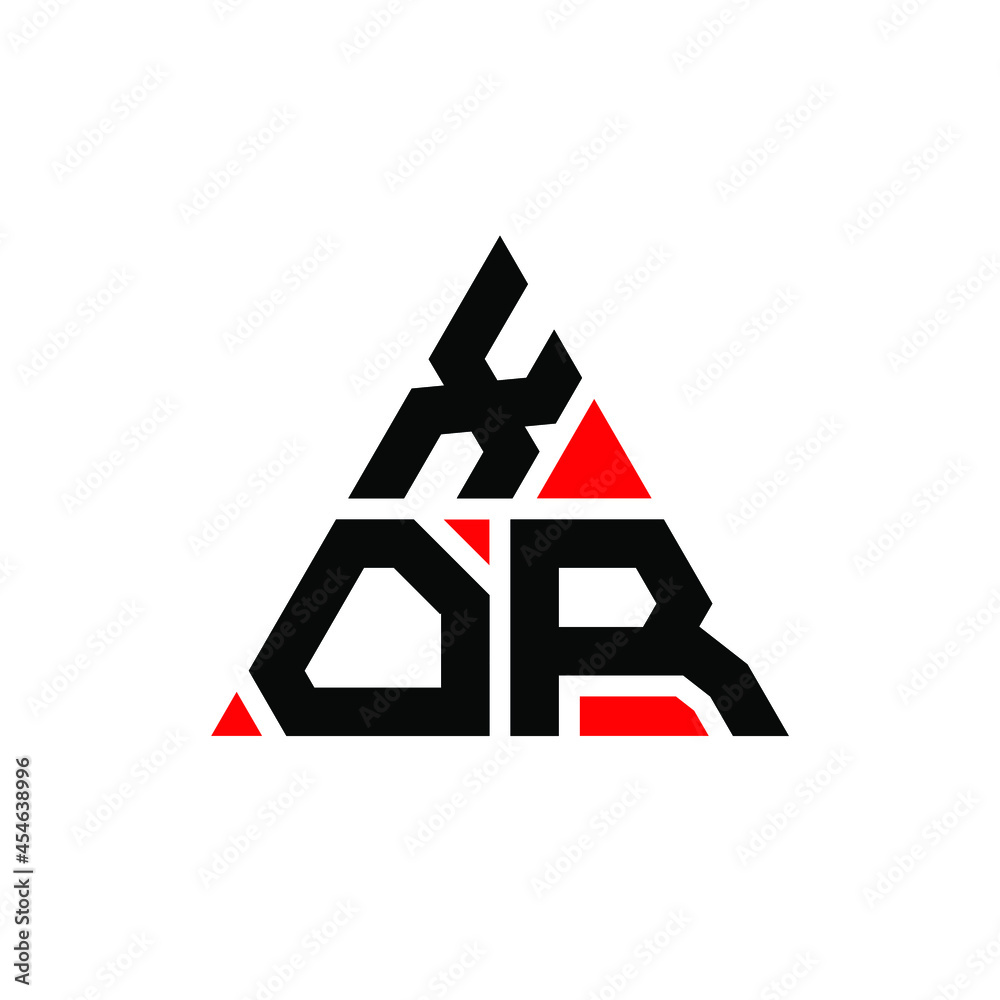 XOR triangle letter logo design with triangle shape. XOR triangle logo ...