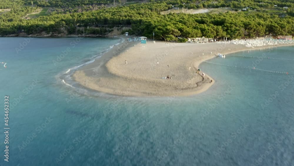 Scenic Golden Horn Beach (Zlatni Rat) With Clear Blue Water In Summer ...