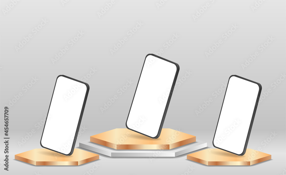 Minimalistic 3d isometric illustration cell phone. Smartphone ...