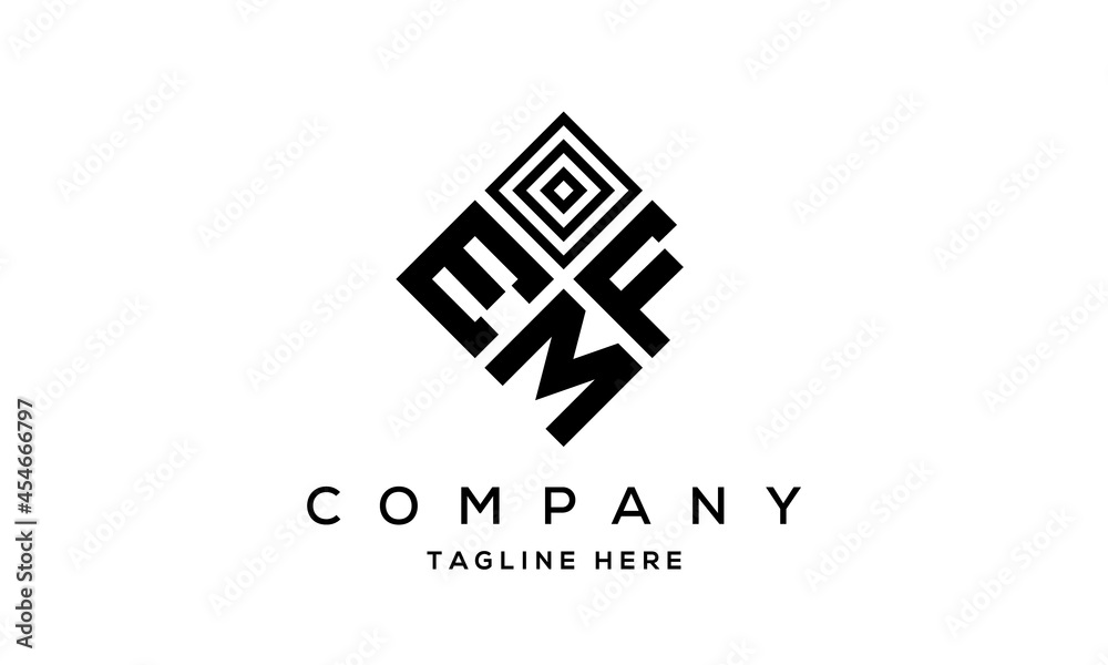 EFM square three latter logo vector Stock Vector | Adobe Stock