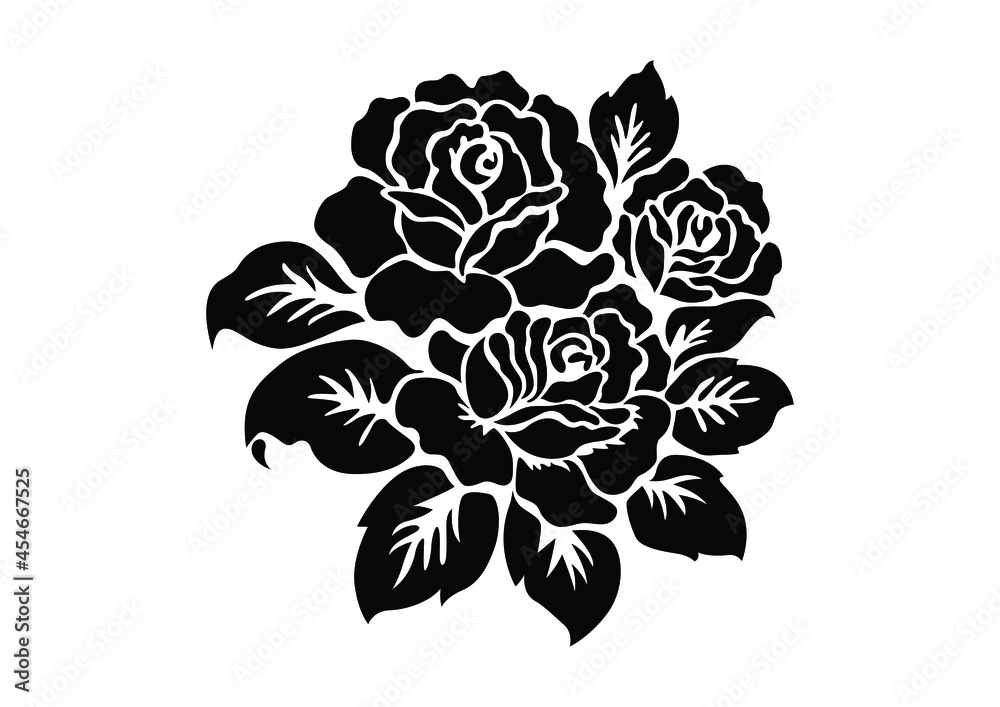 Stencils ROSE STENCIL ROSES FLOWER CRAFT ART PAINT TEMPLATE NEW FLOWERS ...