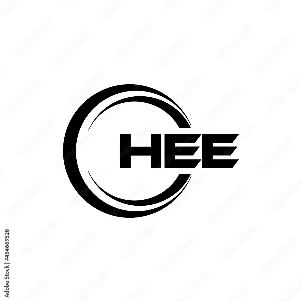 HEE letter logo design with white background in illustrator, vector ...