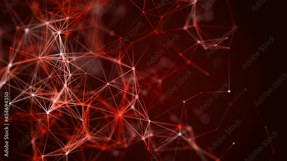 Digital technological background. Abstract structure with connected ...