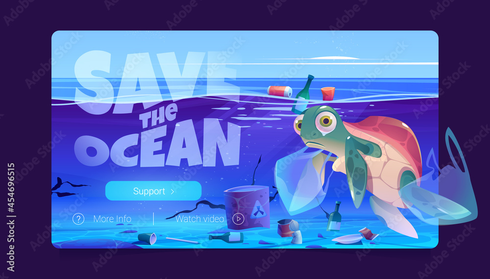 Sad Sea Turtle Cartoon